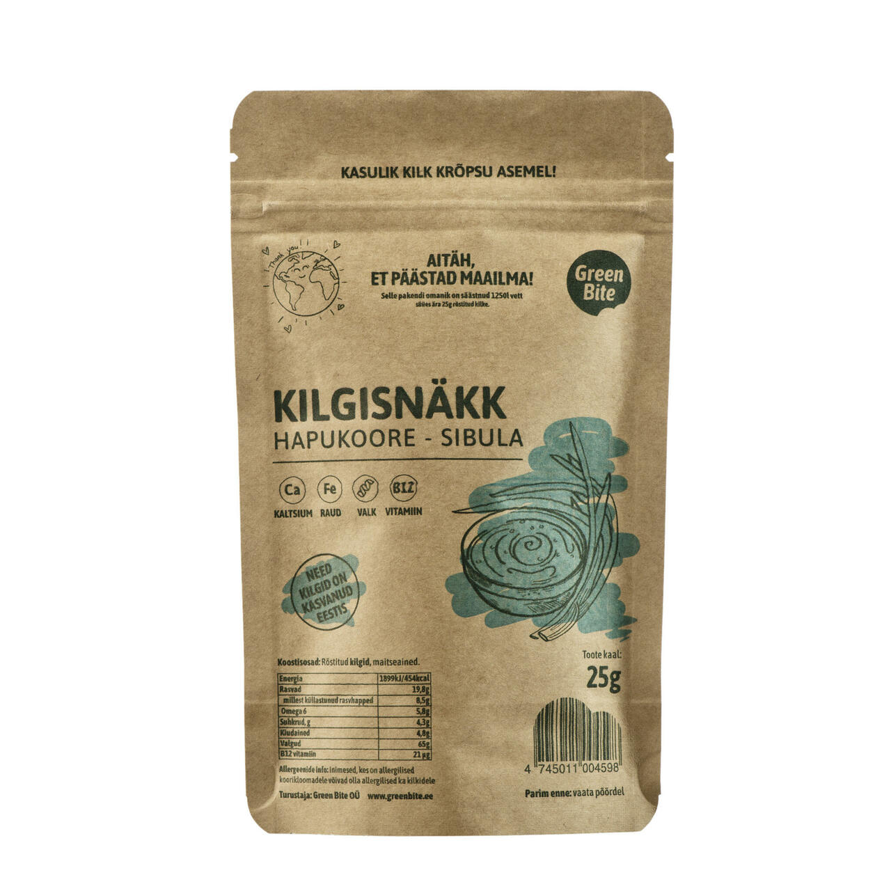 Kilgisnäkk Hapukoore - Sibula 25g | Gardest