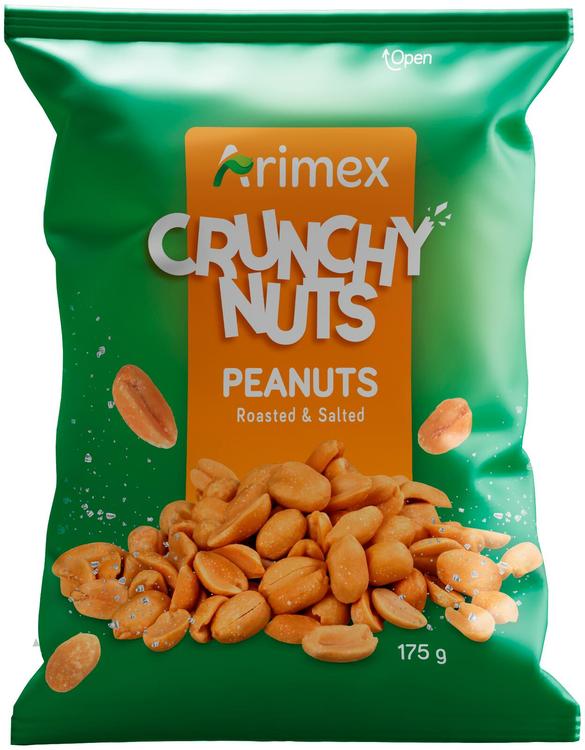 Arimex Crunchy Nuts röstitud ja soolatud maapähklid 175g | Gardest